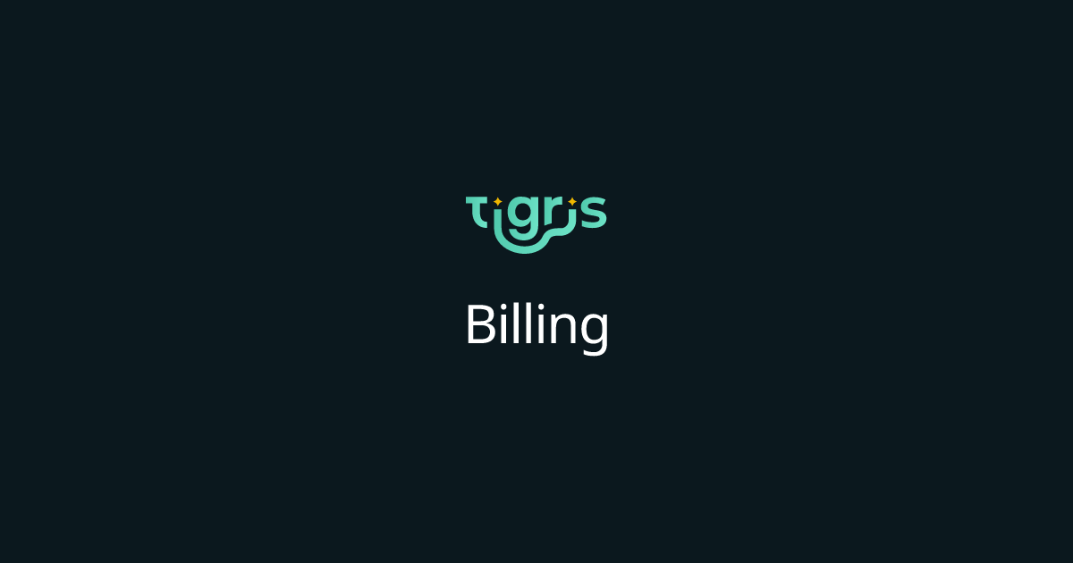 Billing | Tigris Object Storage Documentation