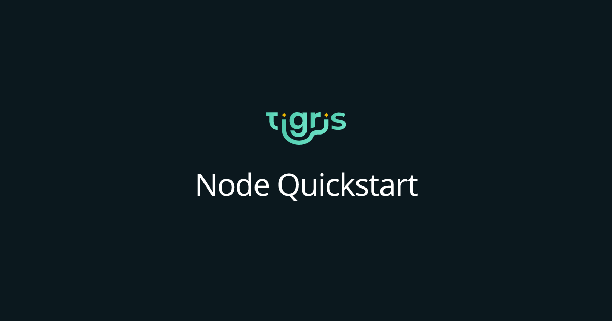 Node Quickstart Tigris Object Storage Documentation