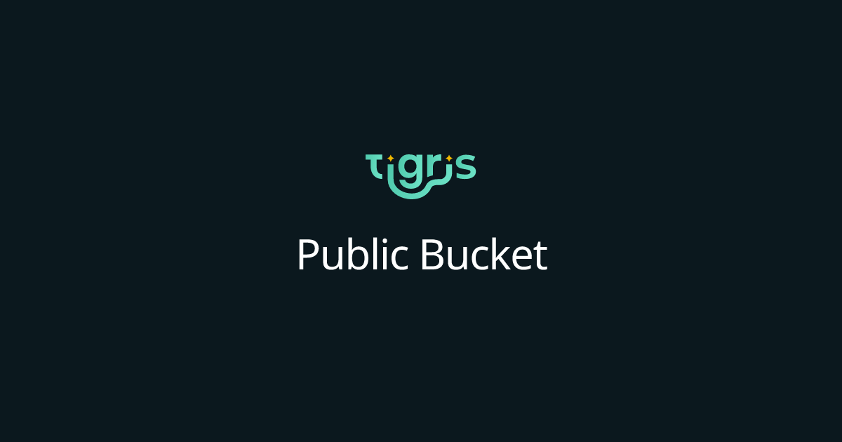 Public Bucket | Tigris Object Storage Documentation