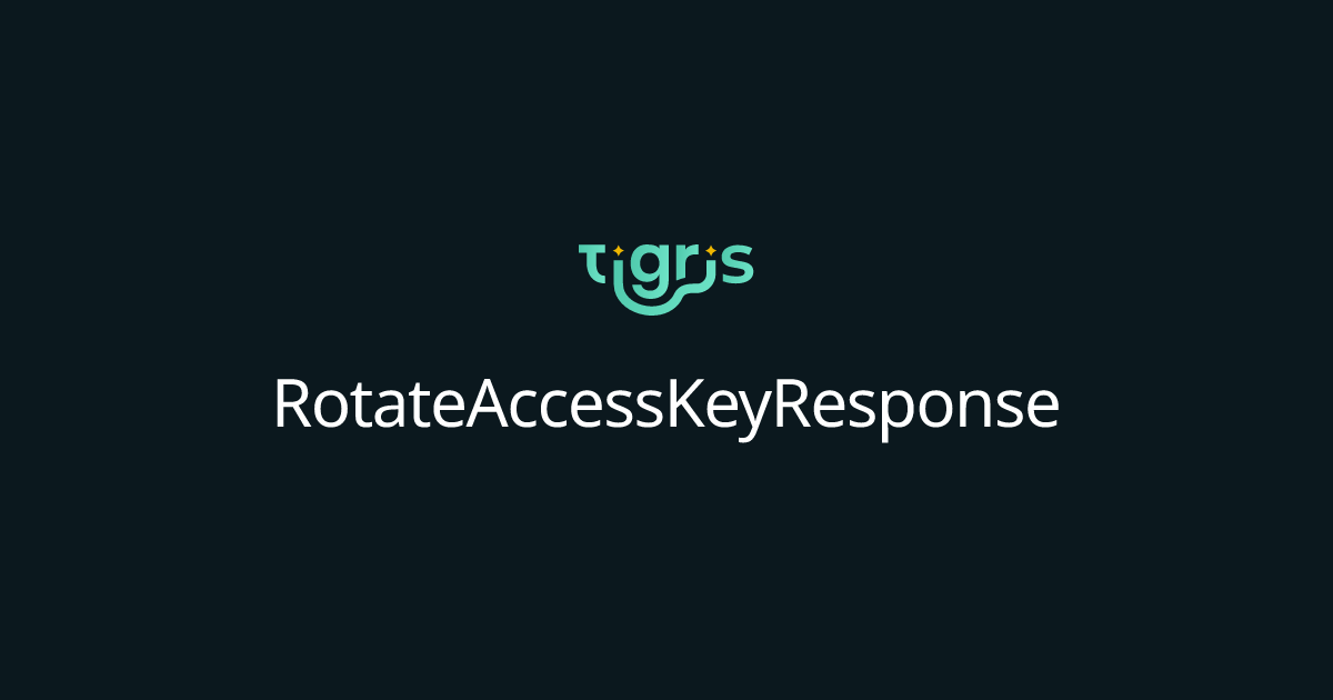 RotateAccessKeyResponse | Tigris Object Storage Documentation