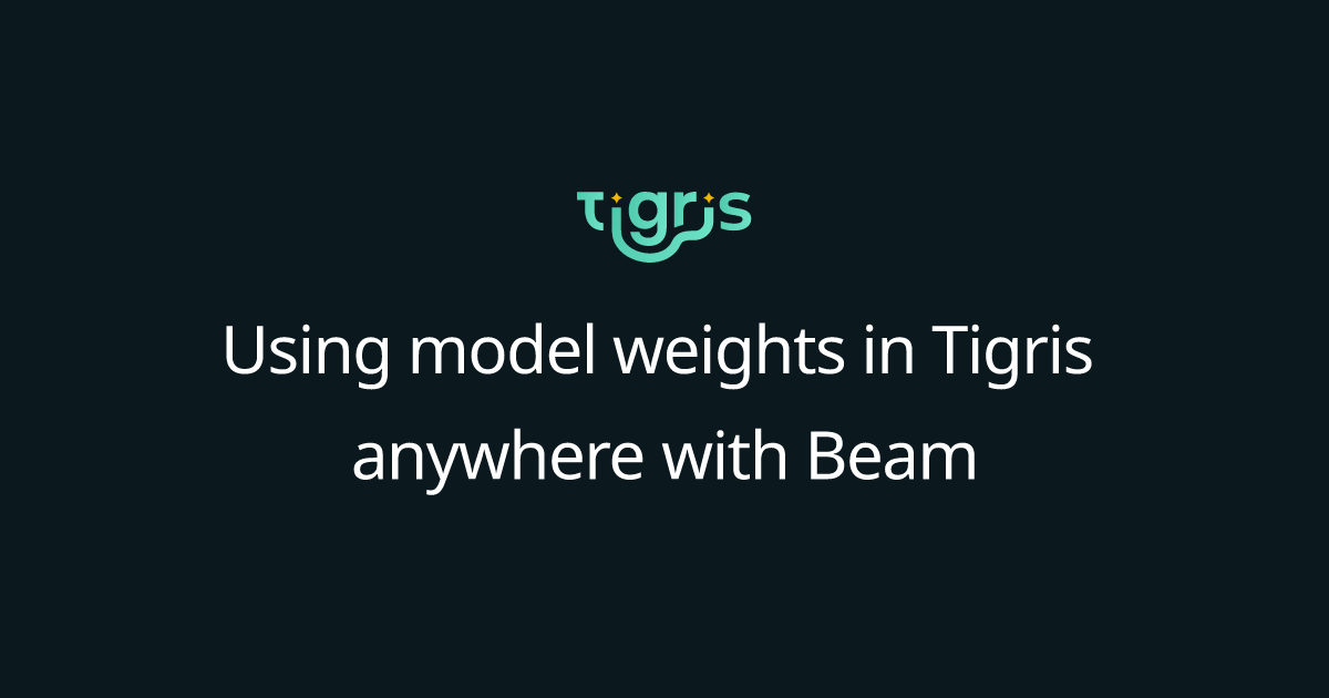 Using Model Weights In Tigris Anywhere With Beam Tigris Object